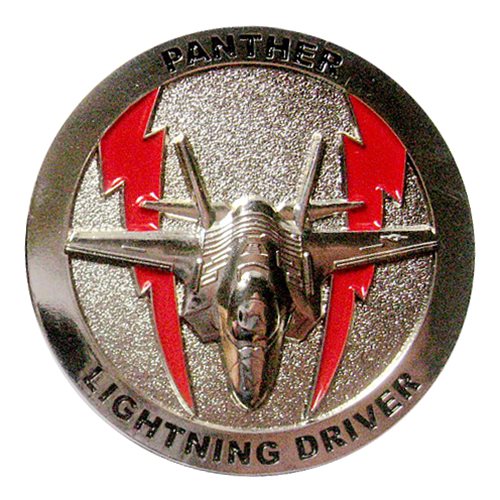 63 FS Lightning Driver Challenge Coin | 63rd Fighter Squadron