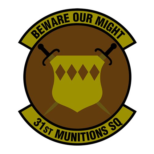 31 MUNS Custom Patches | 31st Munitions Squadron Patches