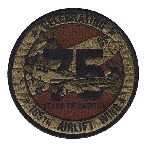 165 AW 75 Years of Service OCP Patch | 165th Airlift Wing Patches