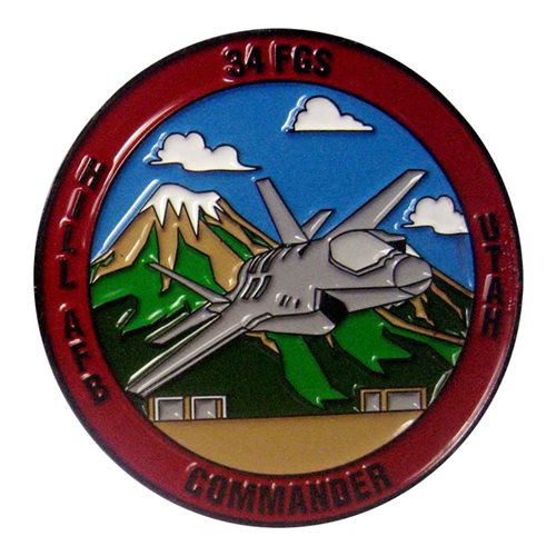 34 FGS Commander Challenge Coin | 34th Fighter Generation Squadron Coins