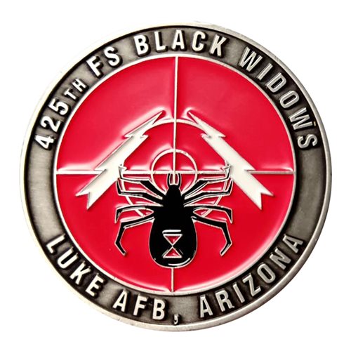 425 FS Black Widows Incoming Challenge Coin | 425th Fighter Squadron Coins