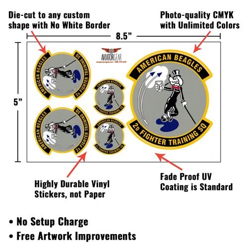 Custom Squadron Zap Stickers & Decals