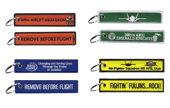 Custom Key Flags & Jet Tags | Remove Before Flight Keychains